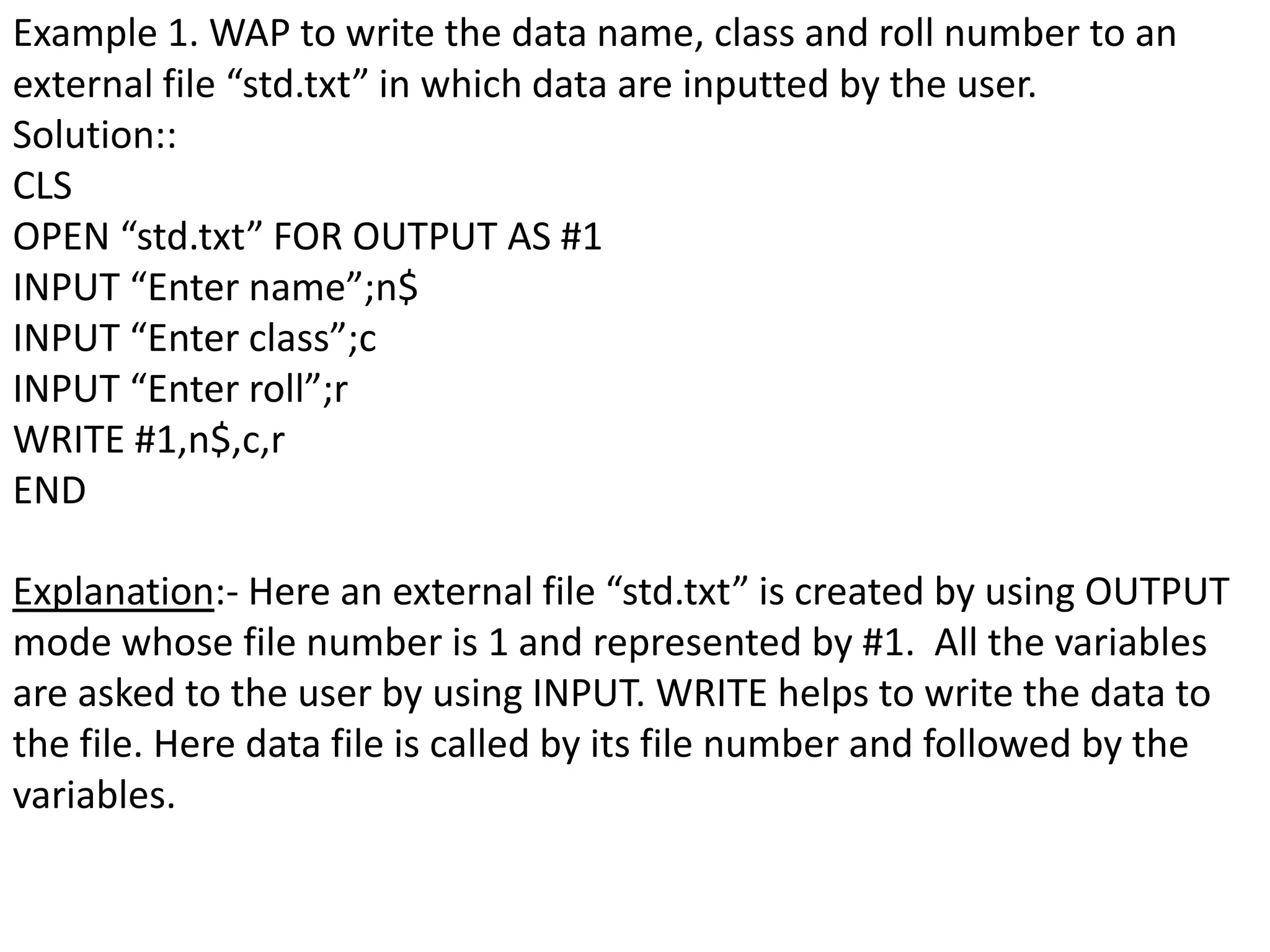 File handling | PPTX | Programming Languages | Computing