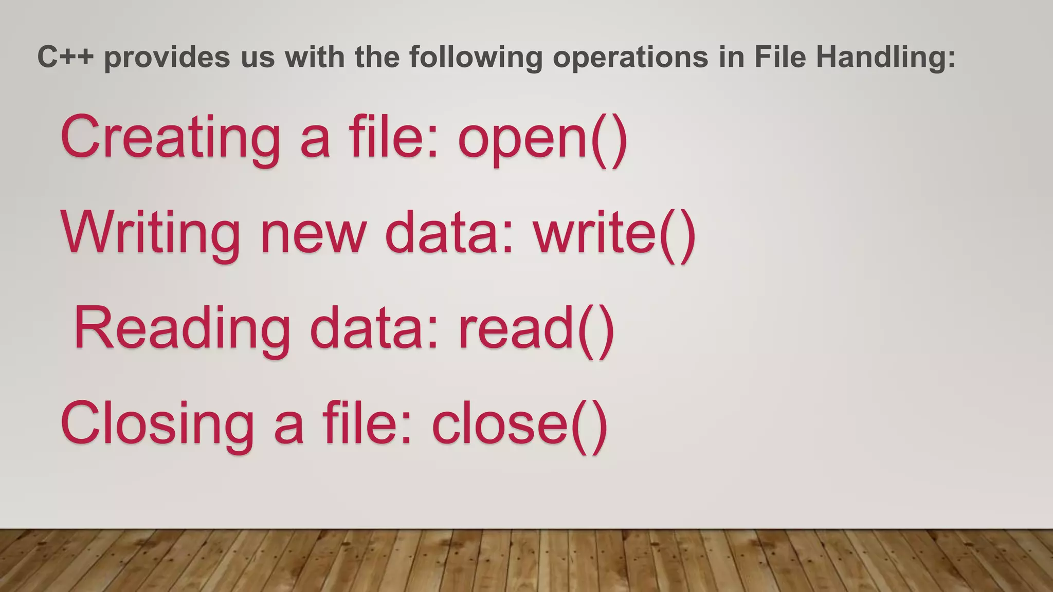 File handling | PPT