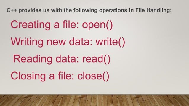 File handling | PPT