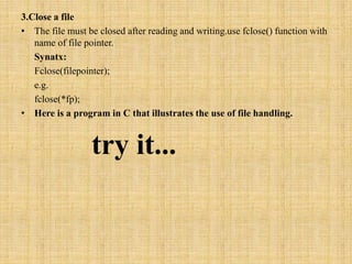 File handling With Solve Programs | PPT