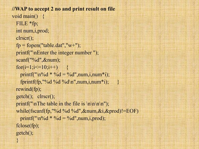 File handling With Solve Programs | PPT