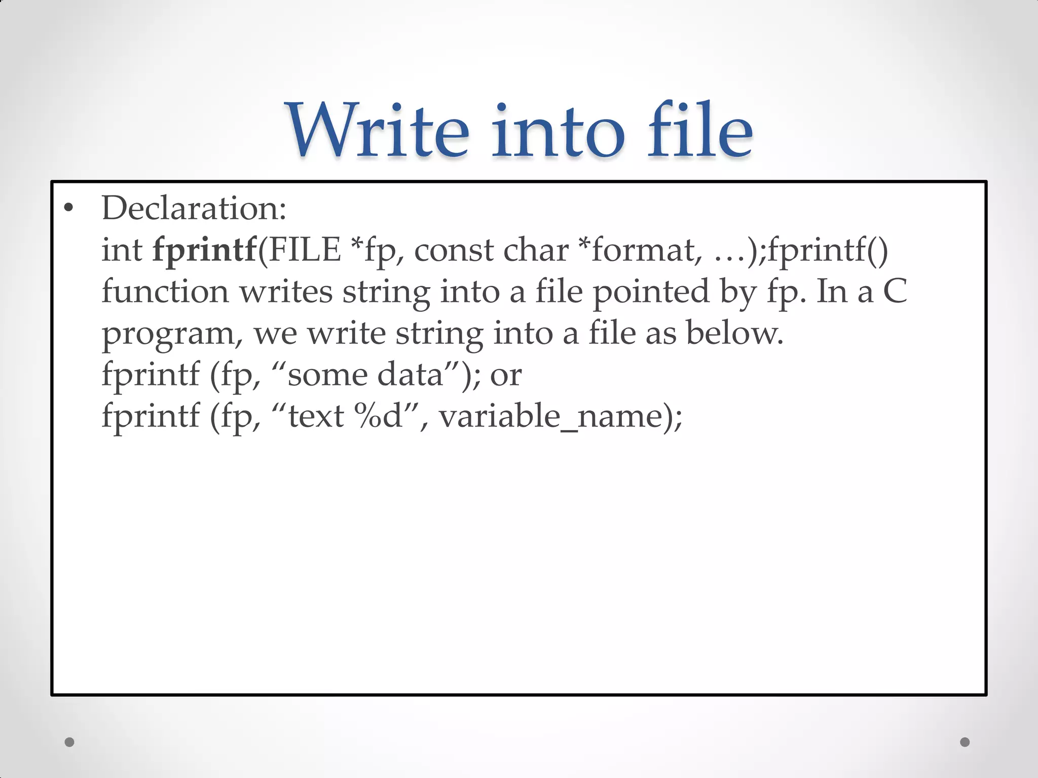File Handling in C Programming | PPT