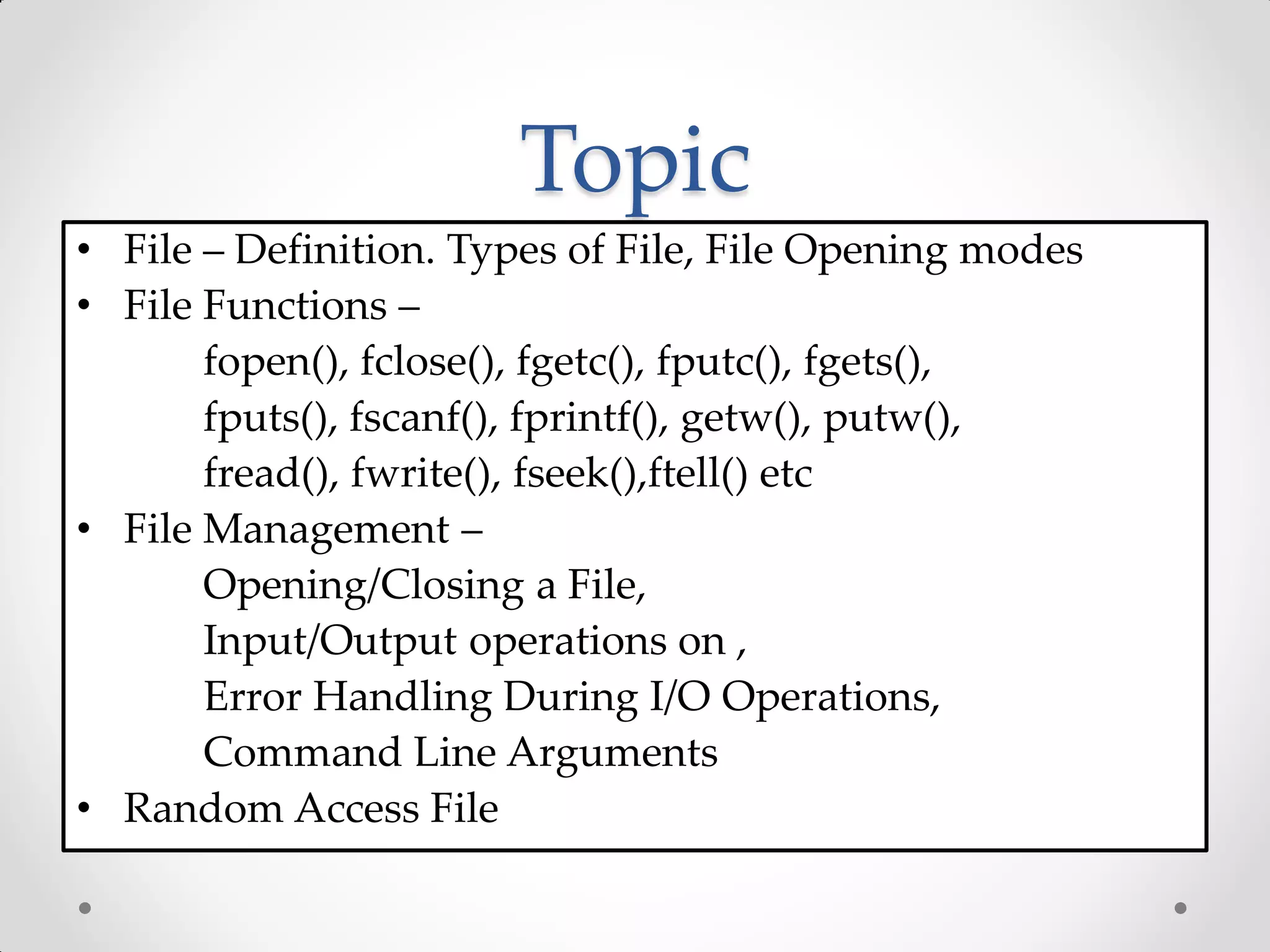 File Handling In C Programming Pdf Operating Systems Computer