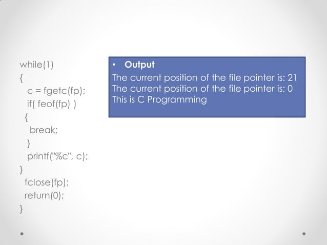 File Handling In C Programming Ppt