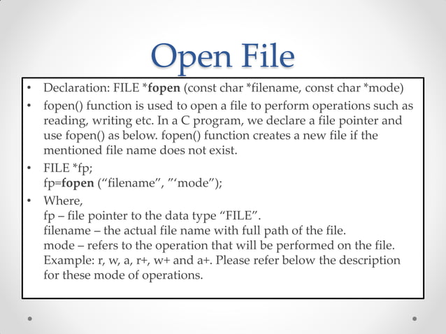 File Handling in C Programming | PDF | Operating Systems | Computer Software and Applications