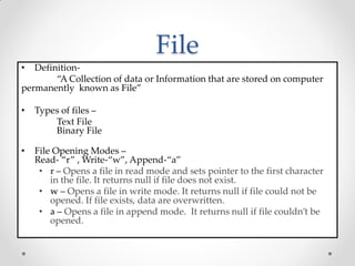 File Handling in C Programming | PPT