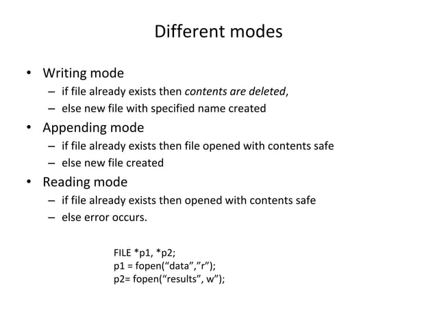 File Handling In C Programming For Beginners Ppt