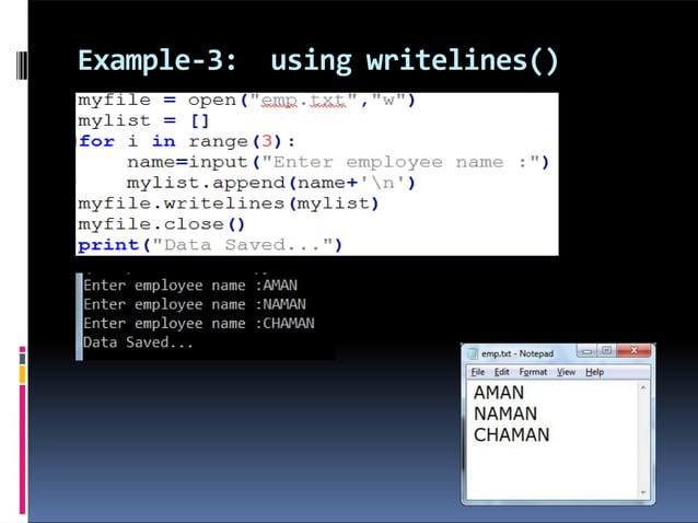 FILE HANDLING in python to understand basic operations. | PPTX ...