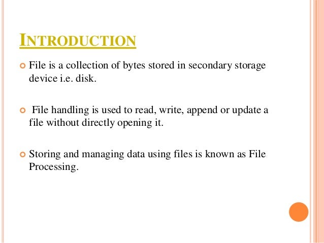 File handling