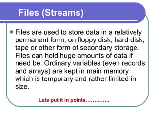 File Handling In C++ | PPT