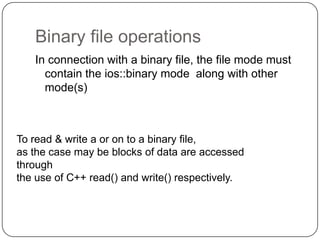 Basics of file handling | PPT