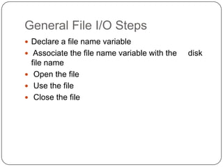 Basics of file handling | PPT