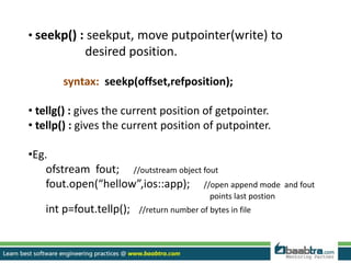 File handling in c++ | PPTX