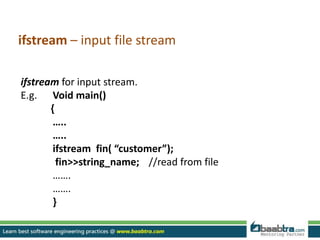 File handling in c++ | PPTX