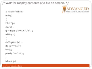 File handling in 'C' | PPT
