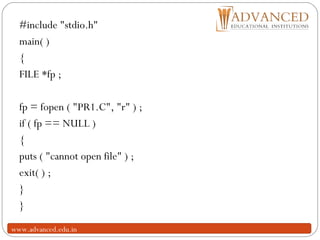 File handling in 'C' | PPT