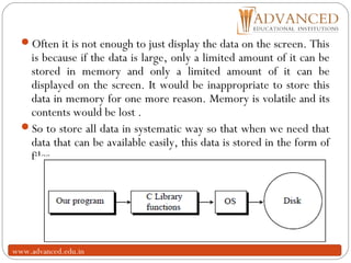 File handling in 'C' | PPT