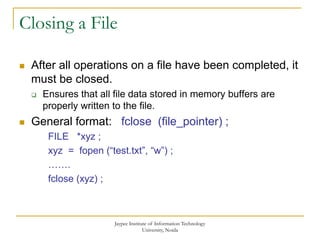 file_handling_in_c.ppt | Programming Languages | Computing