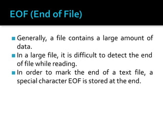 Presentation of file handling in C language | PPTX