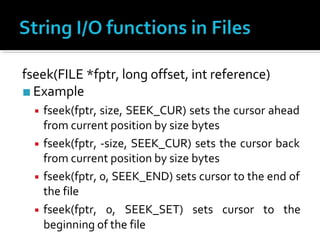Presentation of file handling in C language | PPTX