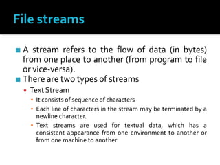 Presentation of file handling in C language | PPTX