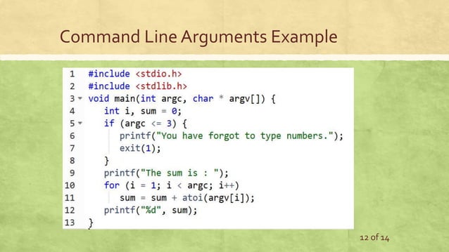 File Handling and Command Line Arguments in C | PPTX