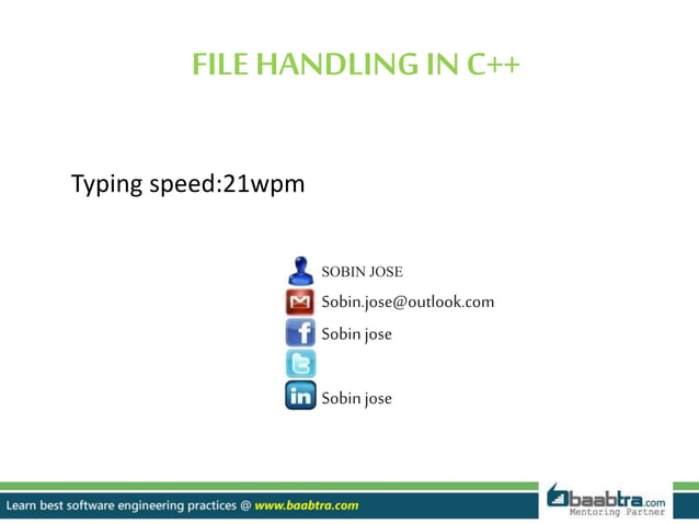 File handling in cpp | PPT