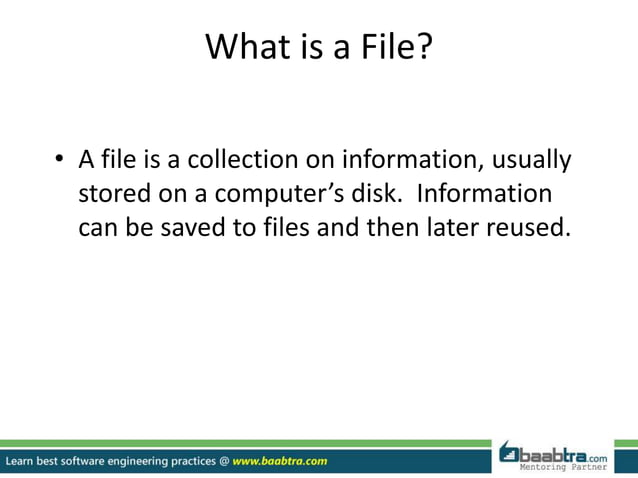 File handling in cpp | PPT