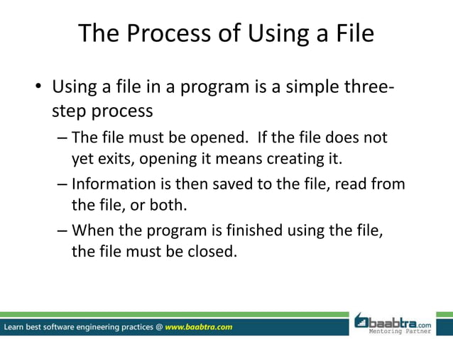 File handling in cpp | PPT