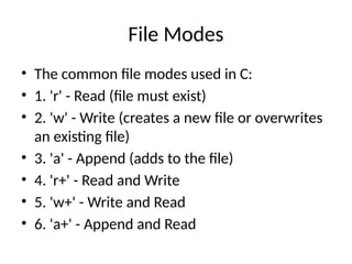 File_Handling_in_C_Programming for First Year Engineering | PPT