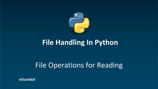 Python File Handling | File Operations in Python | Learn python ...