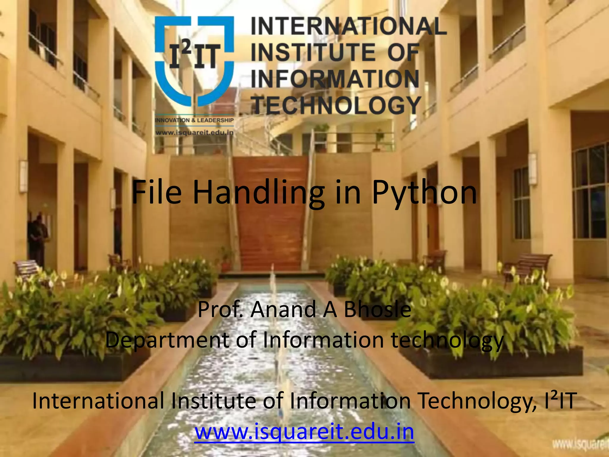 File Handling In Python Pptx Computing Technology And Computing 0266