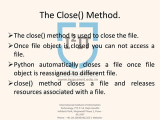 File Handling in Python | PPTX