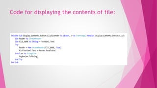 File handling in vb.net