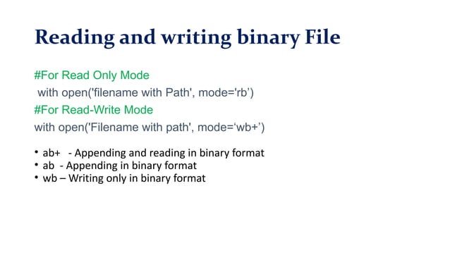 File handling in Python | PPT