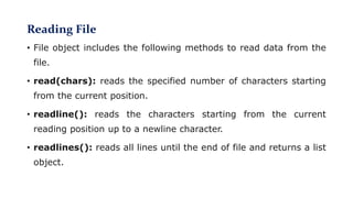 File handling in Python | PPT