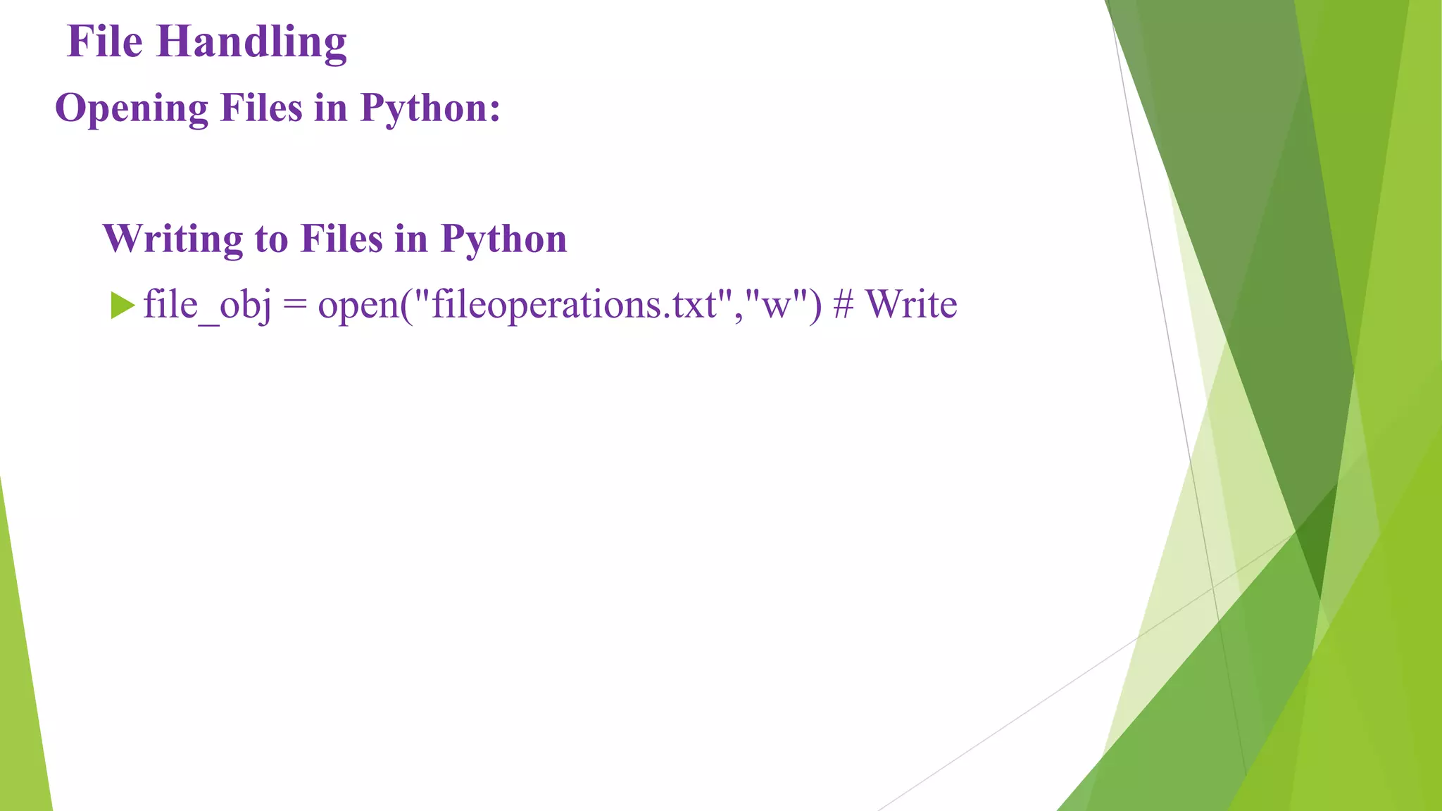 File Handling And Regular Expressions In Python Programming Ppt 8271