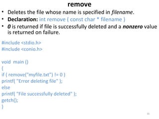 File handling(some slides only) | PPT