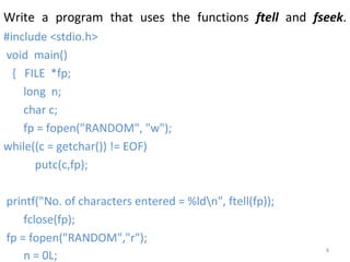 File handling(some slides only) | PPT