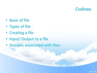 File handling in C by Faixan | PPT