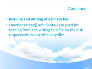 File handling in C by Faixan | PPT
