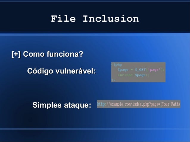 File Inclusion vulnerabilities in PHP