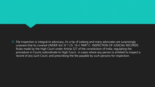 FILE INSPECTION Courts | PPT