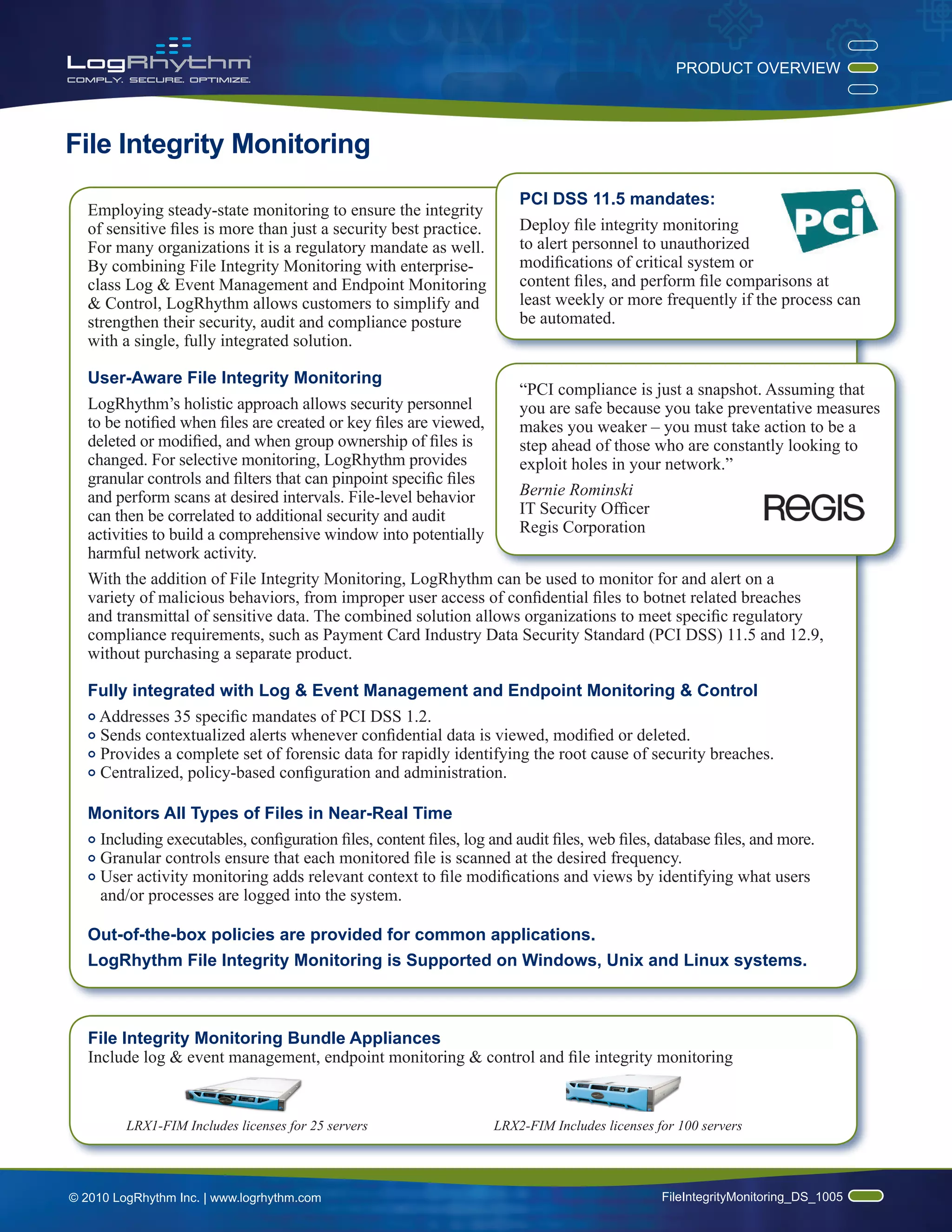 File Integrity Monitoring Data Sheet | PDF | Operating Systems | Computer Software and Applications