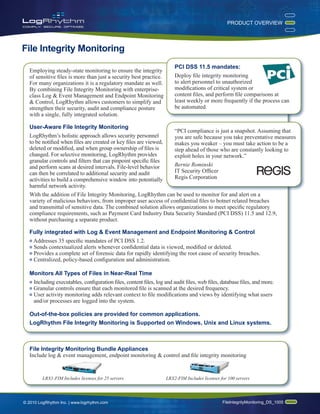File Integrity Monitoring Data Sheet | PDF | Operating Systems | Computer Software and Applications