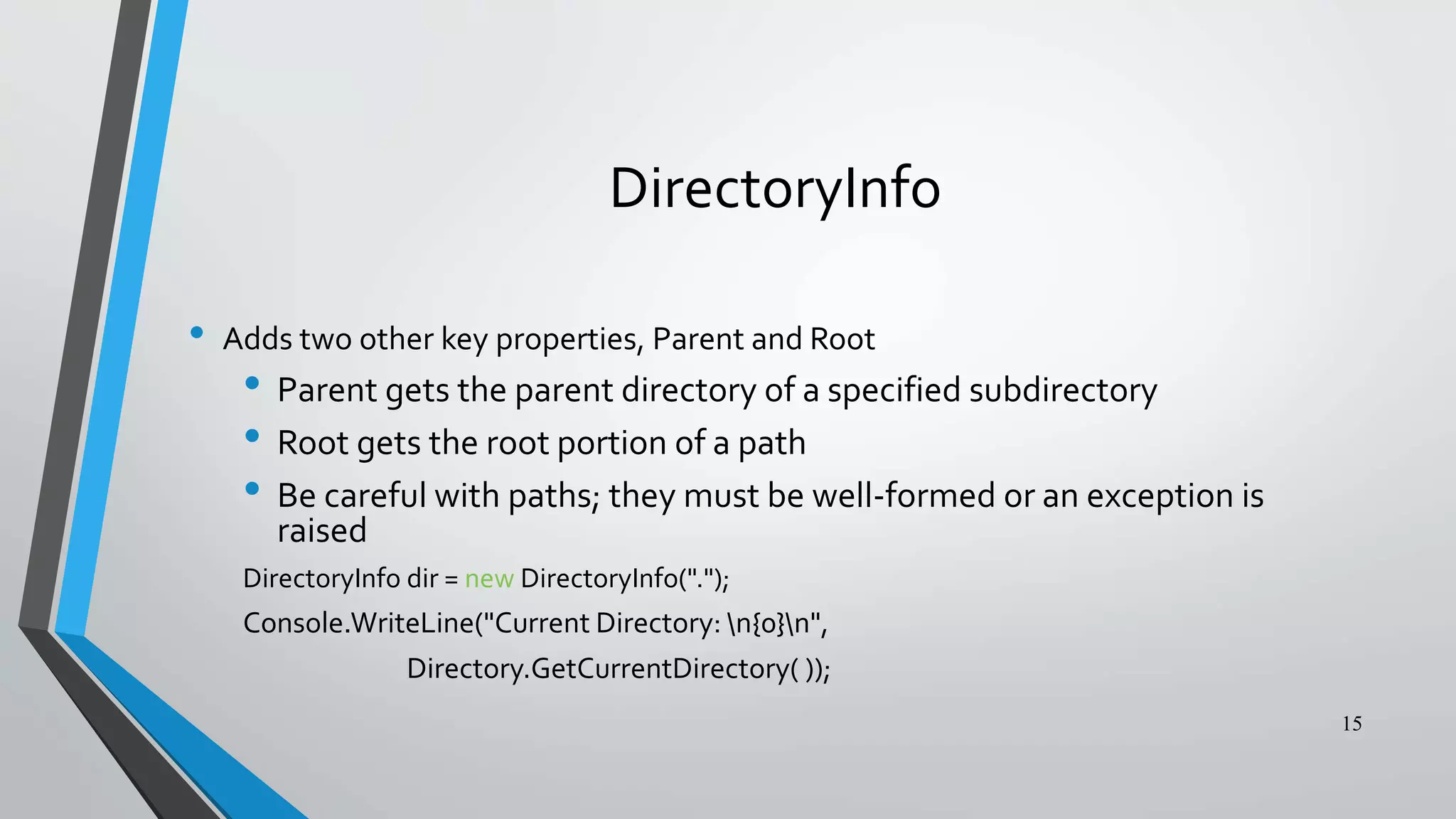 C# File IO Operations | PPTX