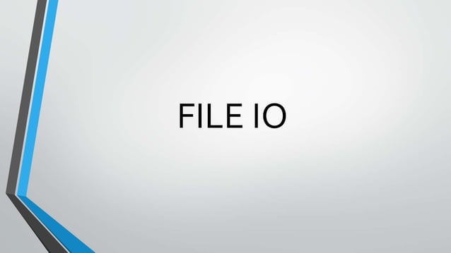 C# File IO Operations | PPT