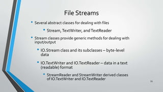 C# File IO Operations | PPTX
