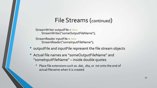 C# File IO Operations | PPTX
