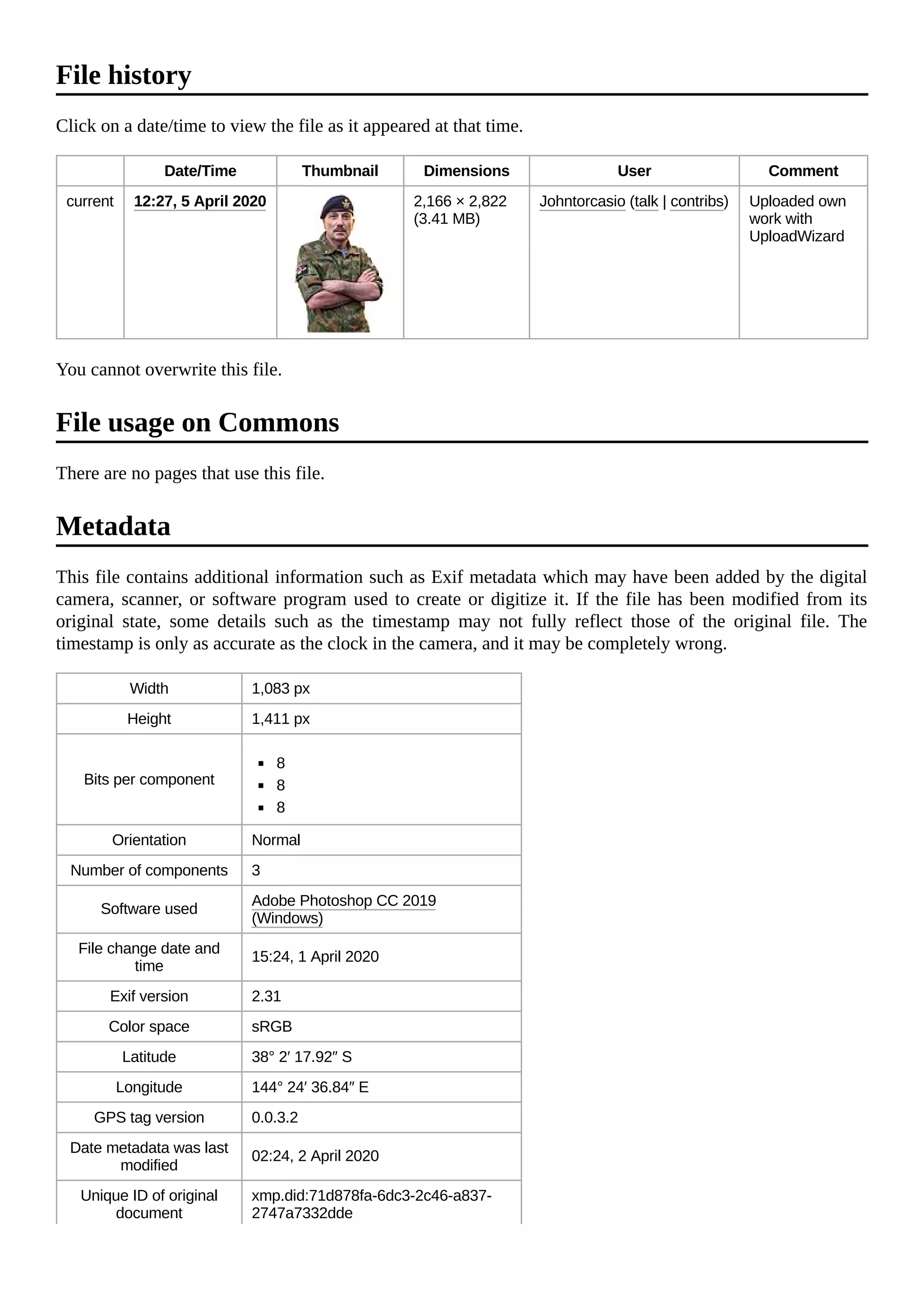 John Torcasio: wearing camouflage uniform. | PDF